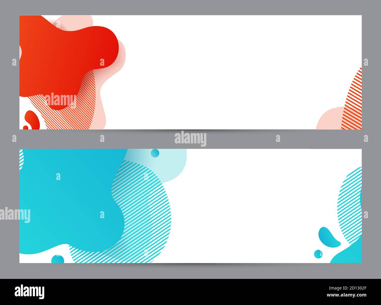 Amoeba funky design. Dynamic style banner set with amoeba funky ...