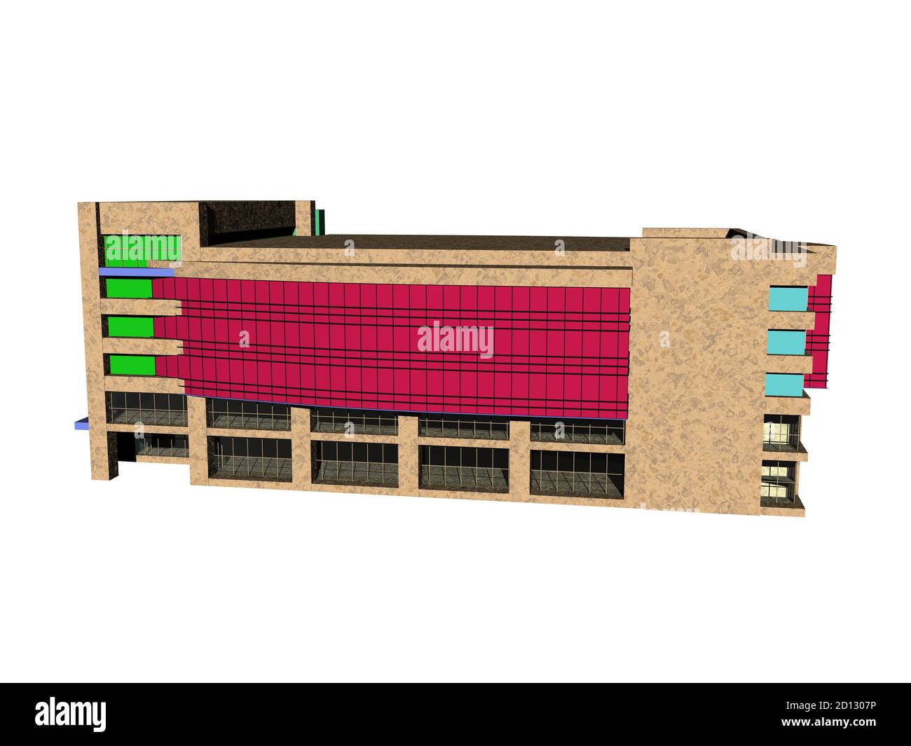 large business complex with a colorful facade Stock Photo - Alamy