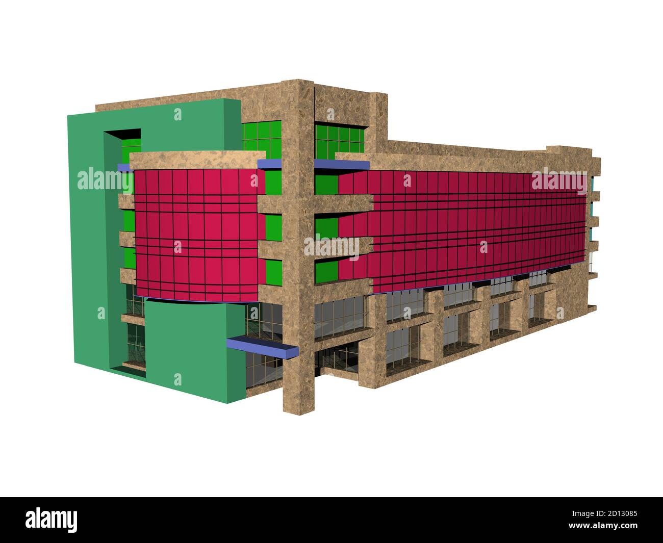 large business complex with a colorful facade Stock Photo - Alamy