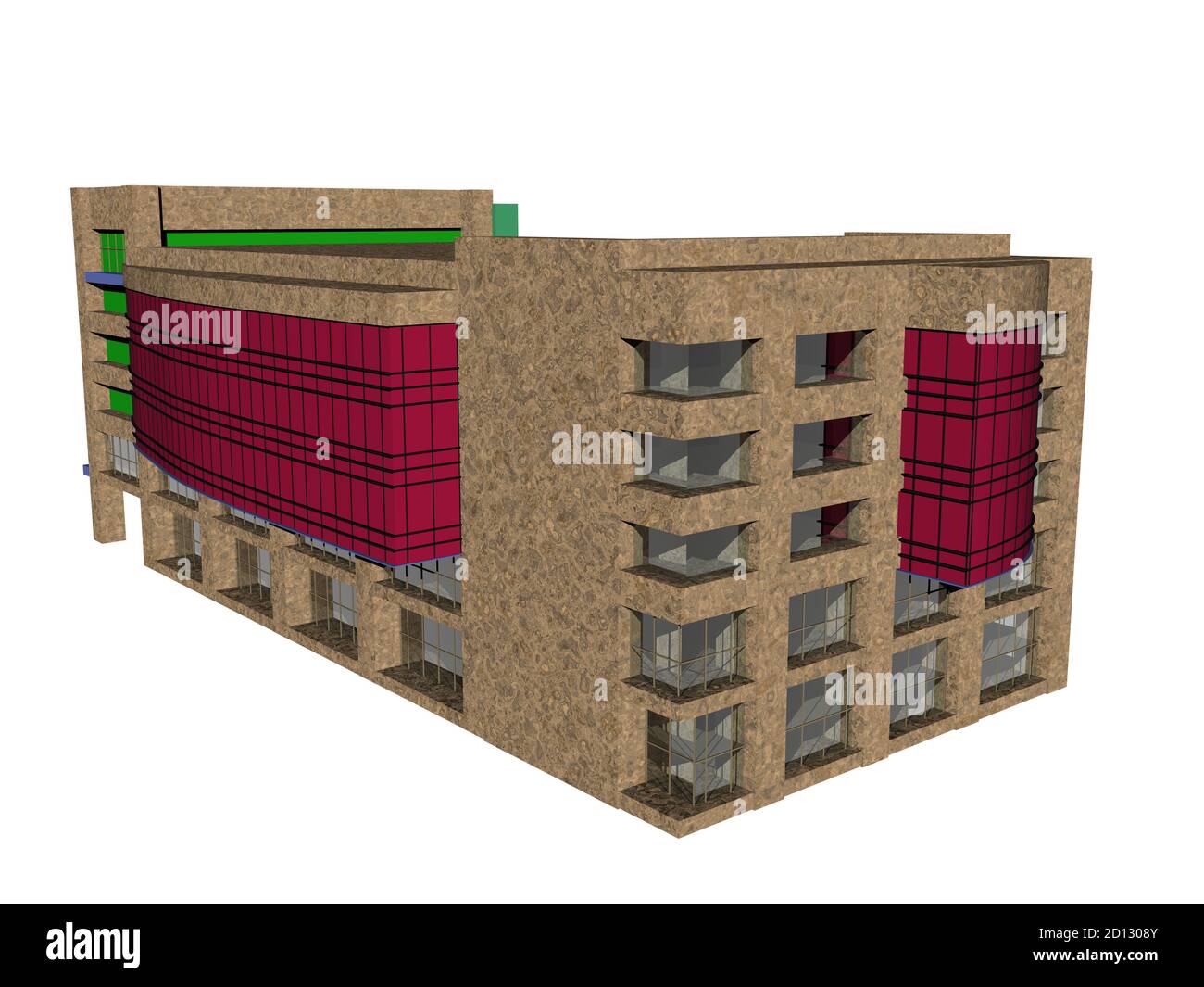 large business complex with a colorful facade Stock Photo - Alamy