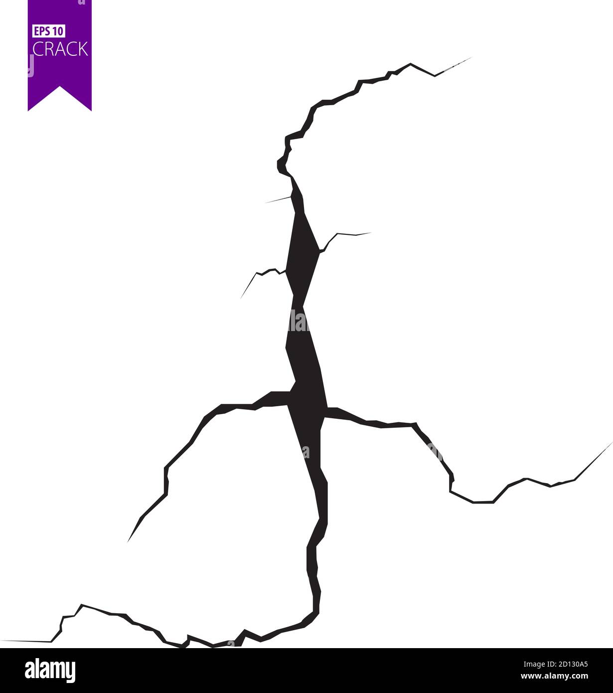 Ground cracks. Earthquake and ground cracks, hole effect, craquelure ...