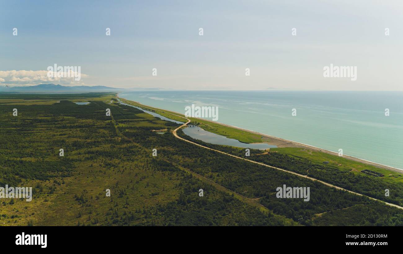 the beach of the sea of Okhotsk Stock Photo - Alamy