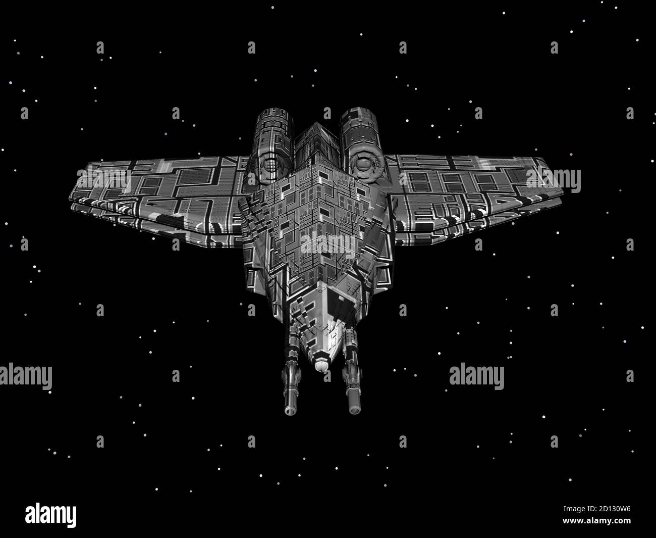 futuristic aircraft in space Stock Photo - Alamy