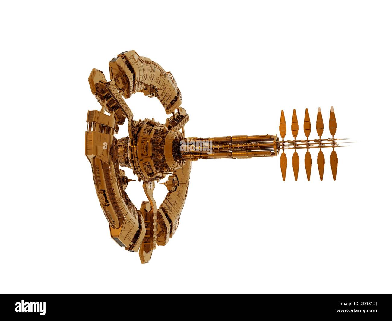 circular space station in space Stock Photo - Alamy