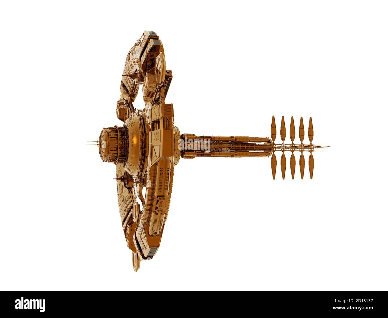 circular space station in space Stock Photo - Alamy