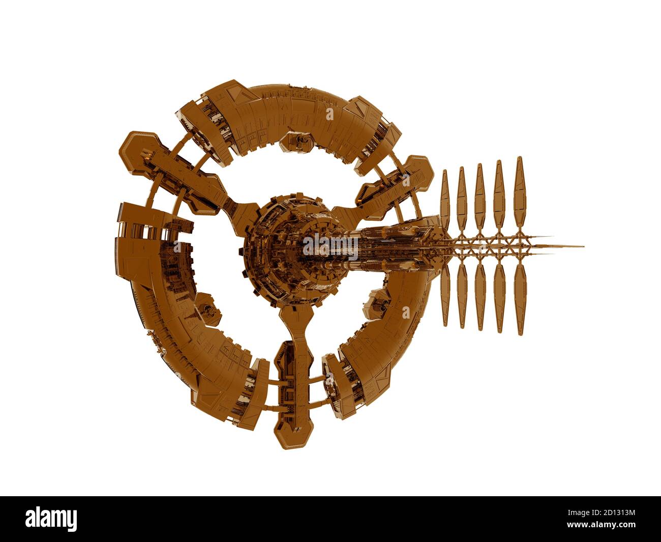 circular space station in space Stock Photo - Alamy