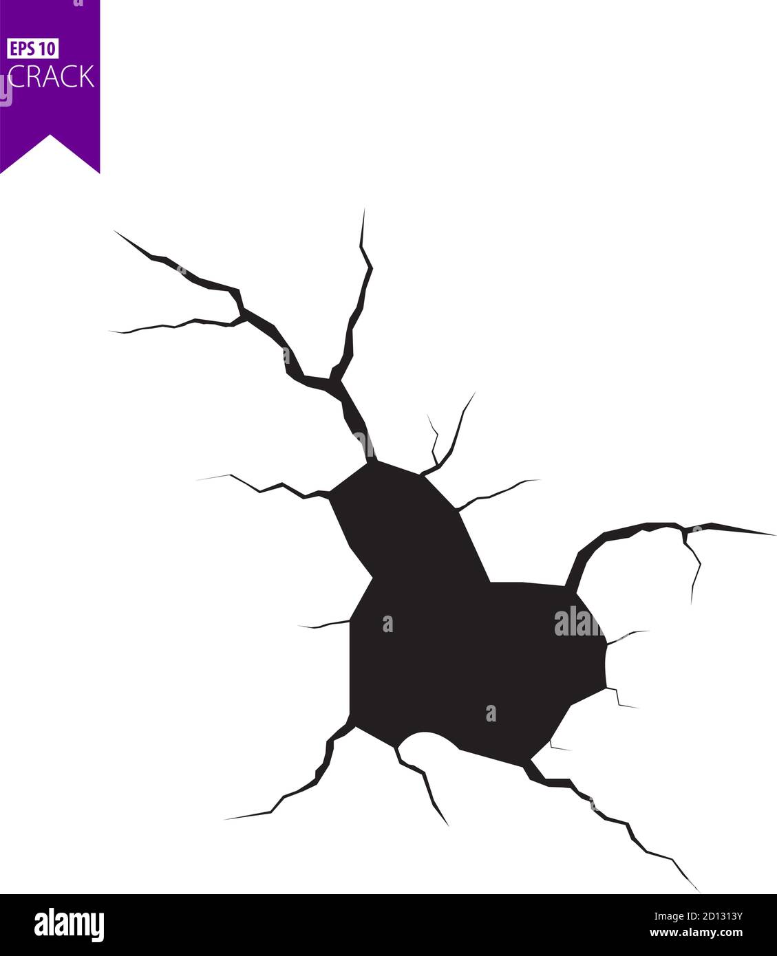 Ground cracks. Earthquake and ground cracks, hole effect, craquelure ...