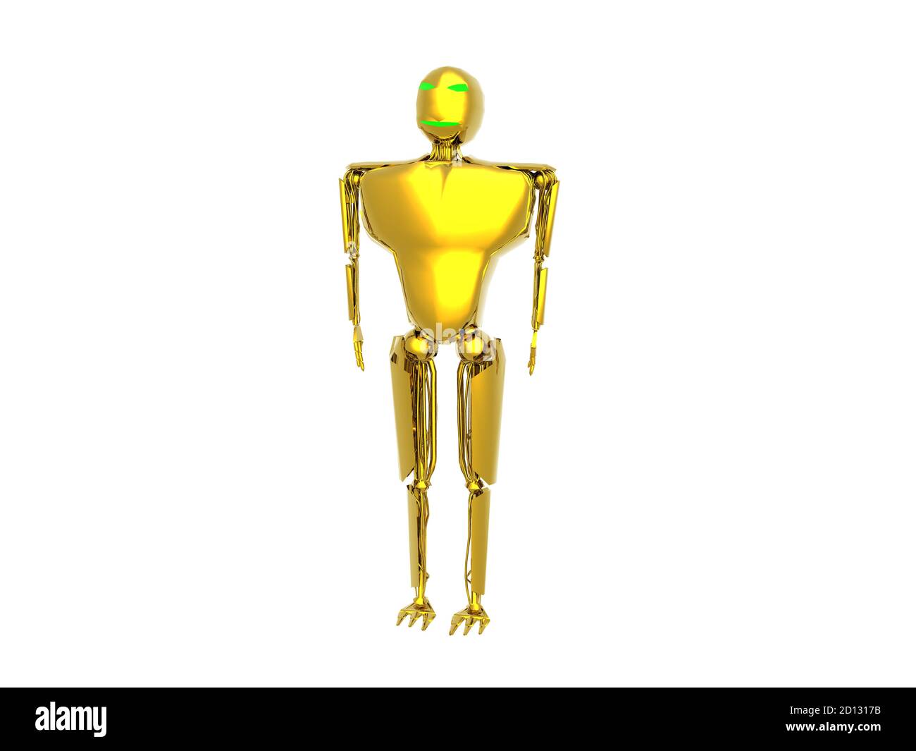 futuristic golden humanoid robot Stock Photo - Alamy