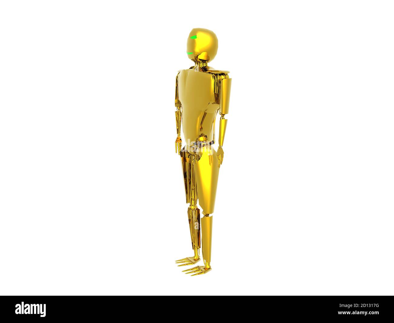futuristic golden humanoid robot Stock Photo - Alamy