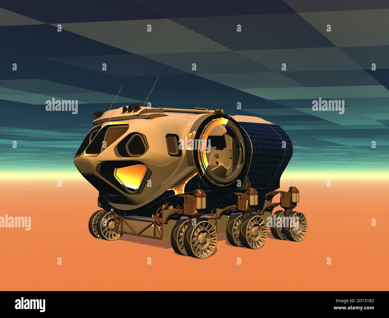 Mars Rover rolls over the planet's surface Stock Photo - Alamy