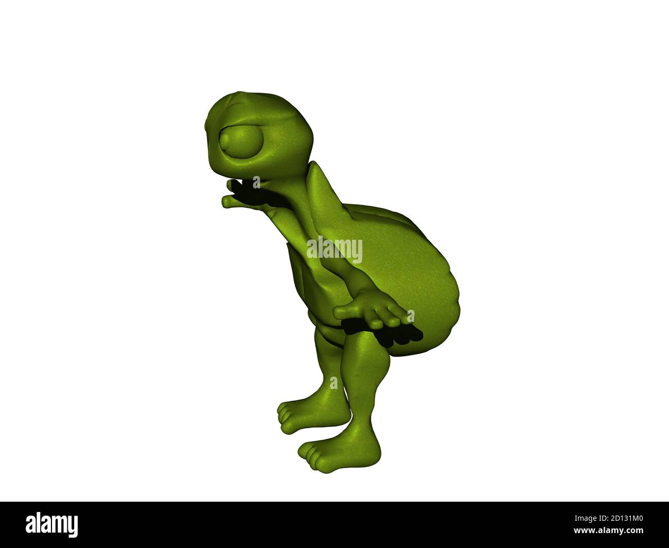 green cartoon turtle on two legs Stock Photo - Alamy