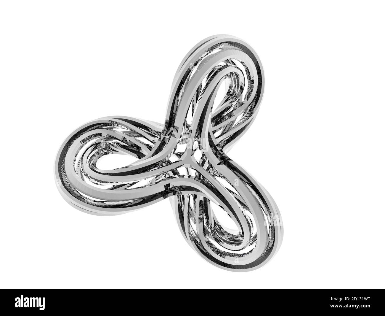 metallic triangular loop as art Stock Photo - Alamy