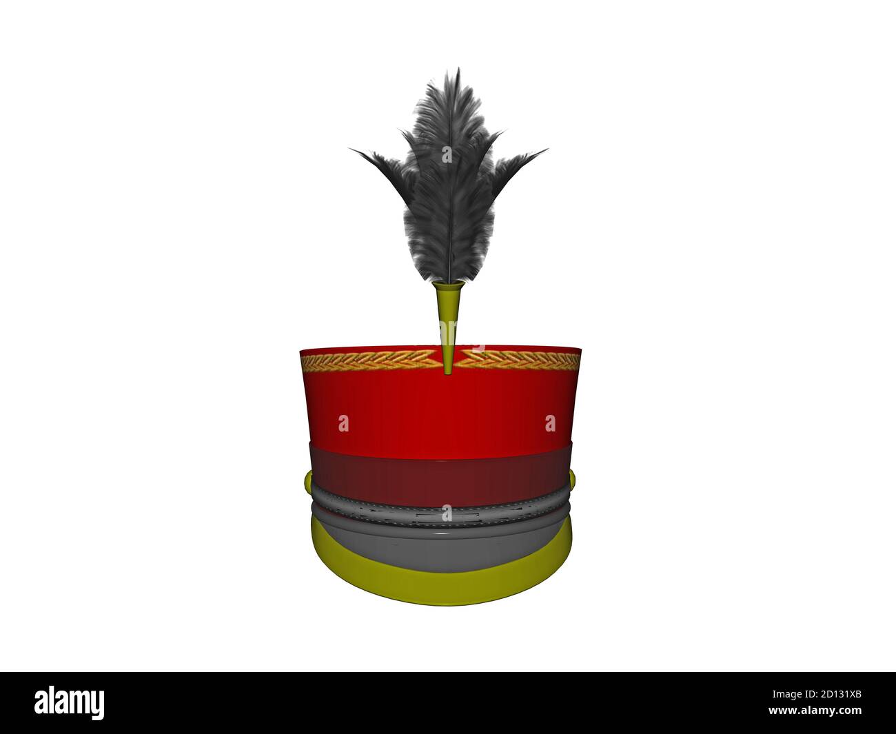 red uniform hat with peak and feathers Stock Photo - Alamy