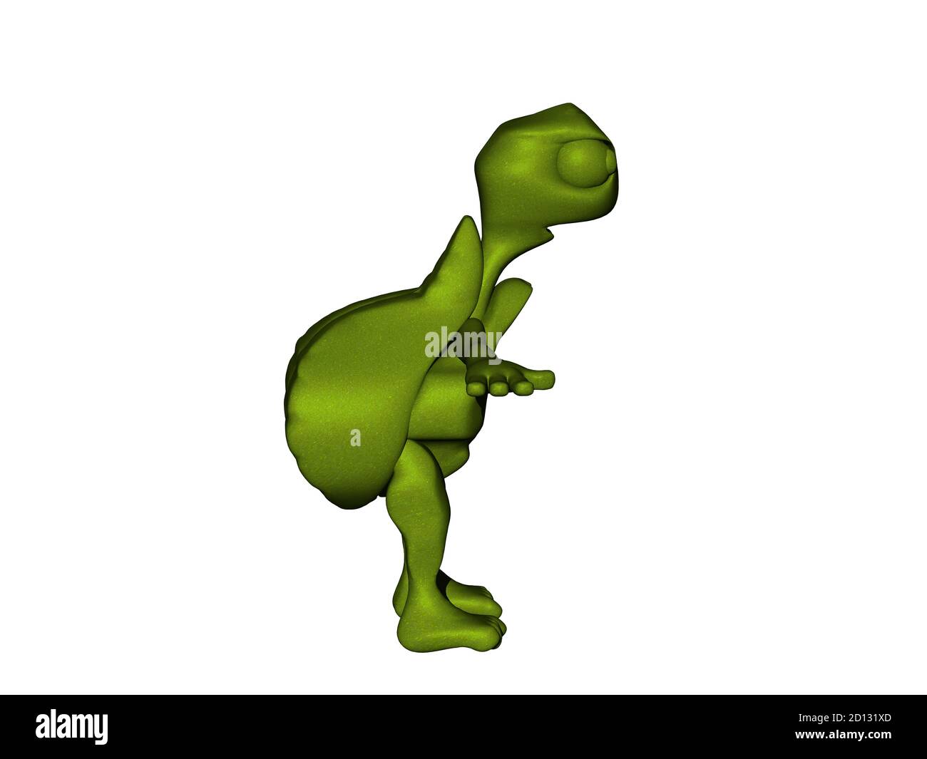 green cartoon turtle on two legs Stock Photo - Alamy