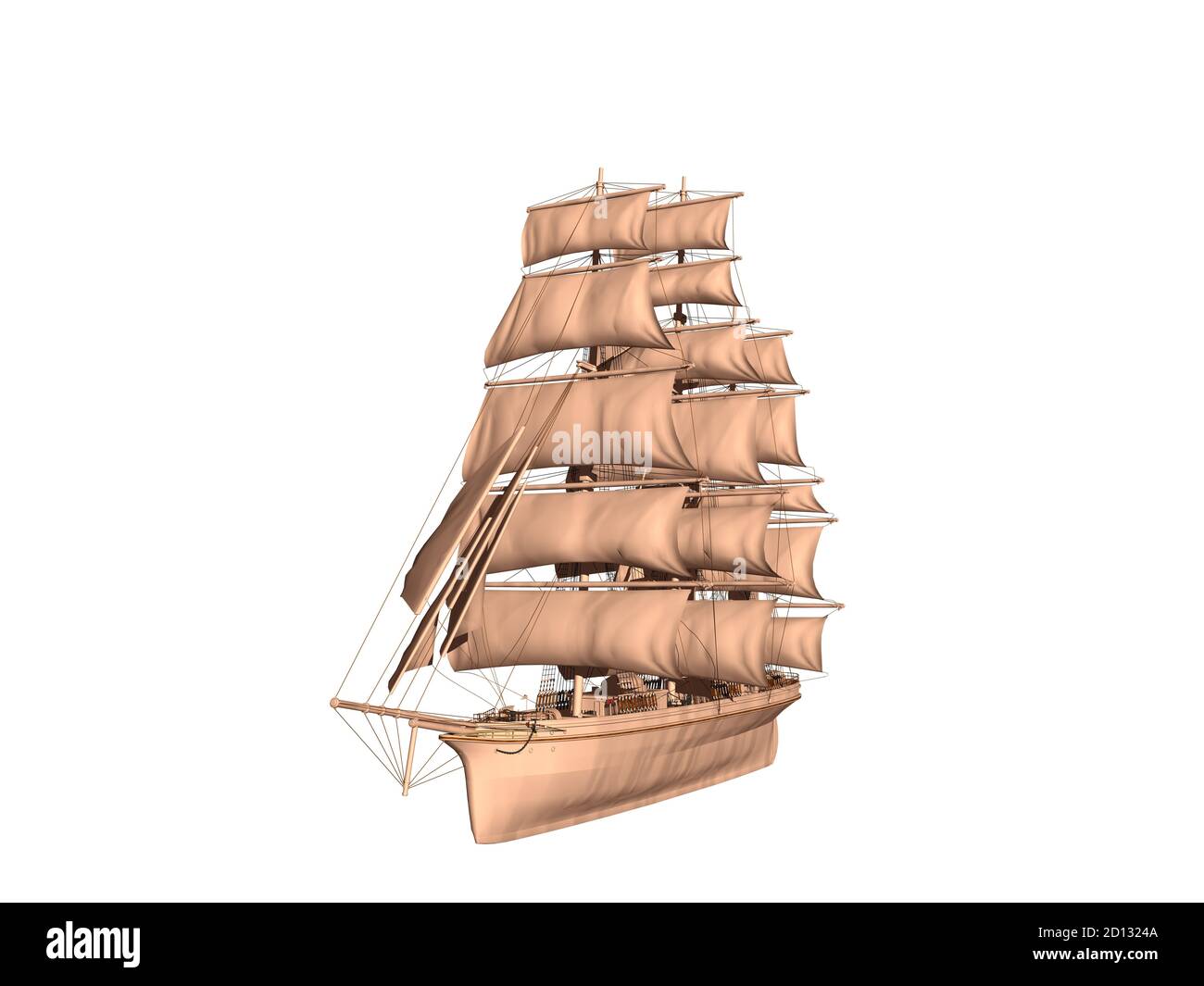 large sailing ship as a three-master Stock Photo - Alamy