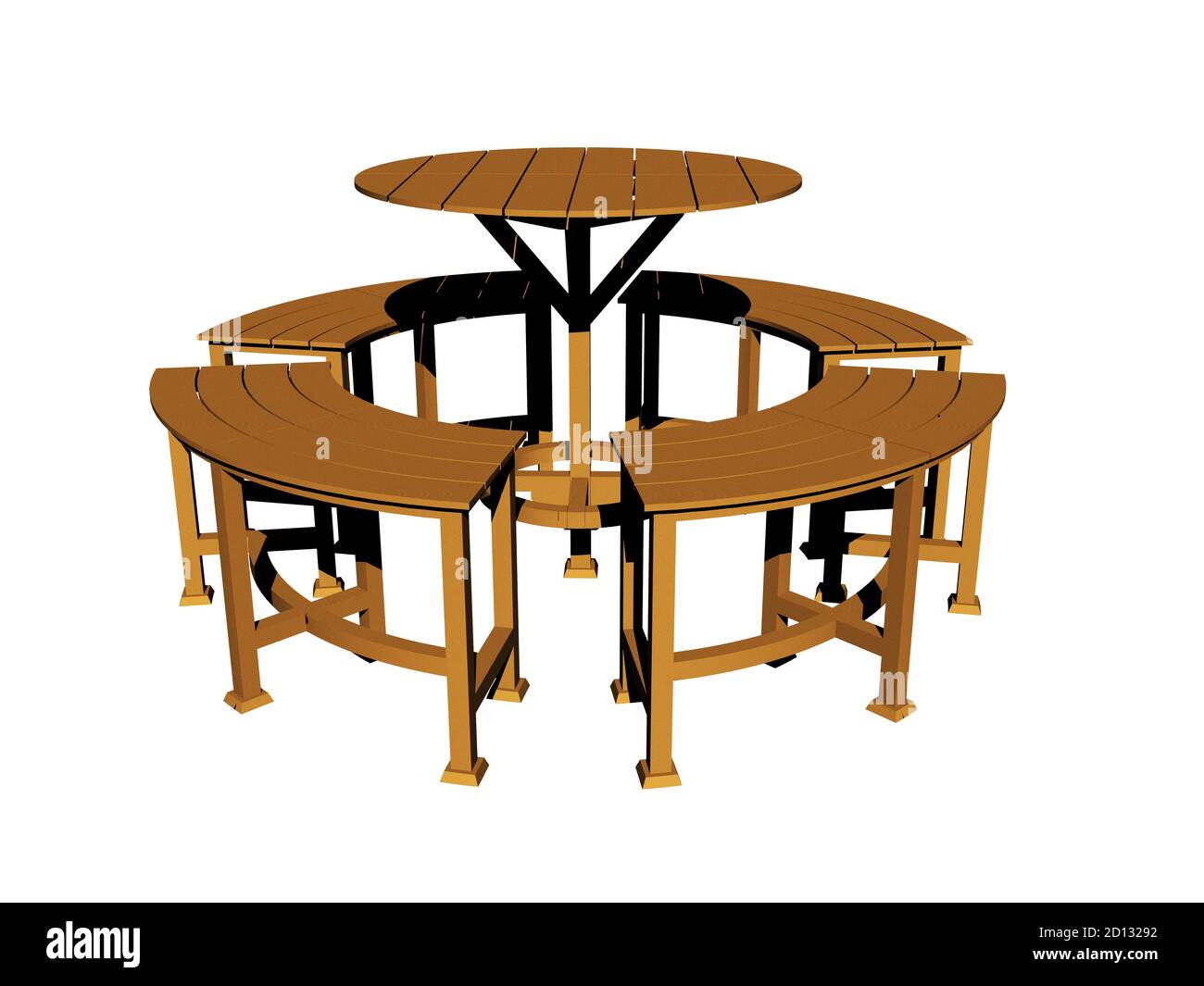 Chairs with round table Cut Out Stock Images & Pictures - Alamy
