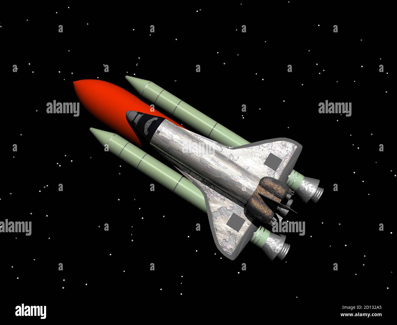 Space Shuttle flies into space Stock Photo - Alamy