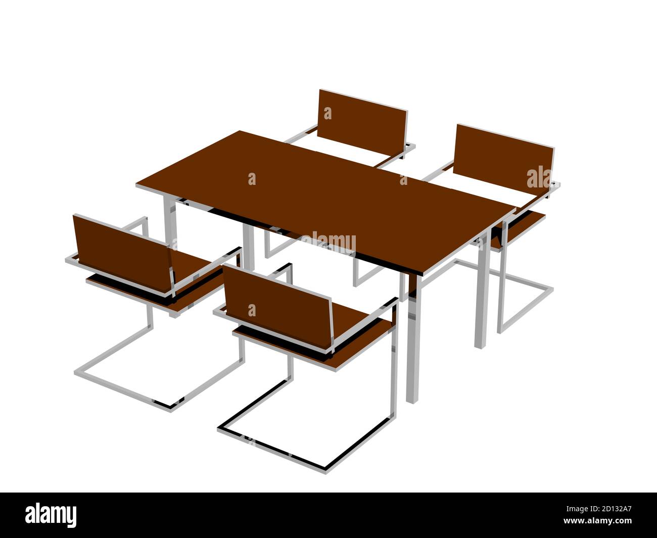 modern office table with chairs Stock Photo - Alamy