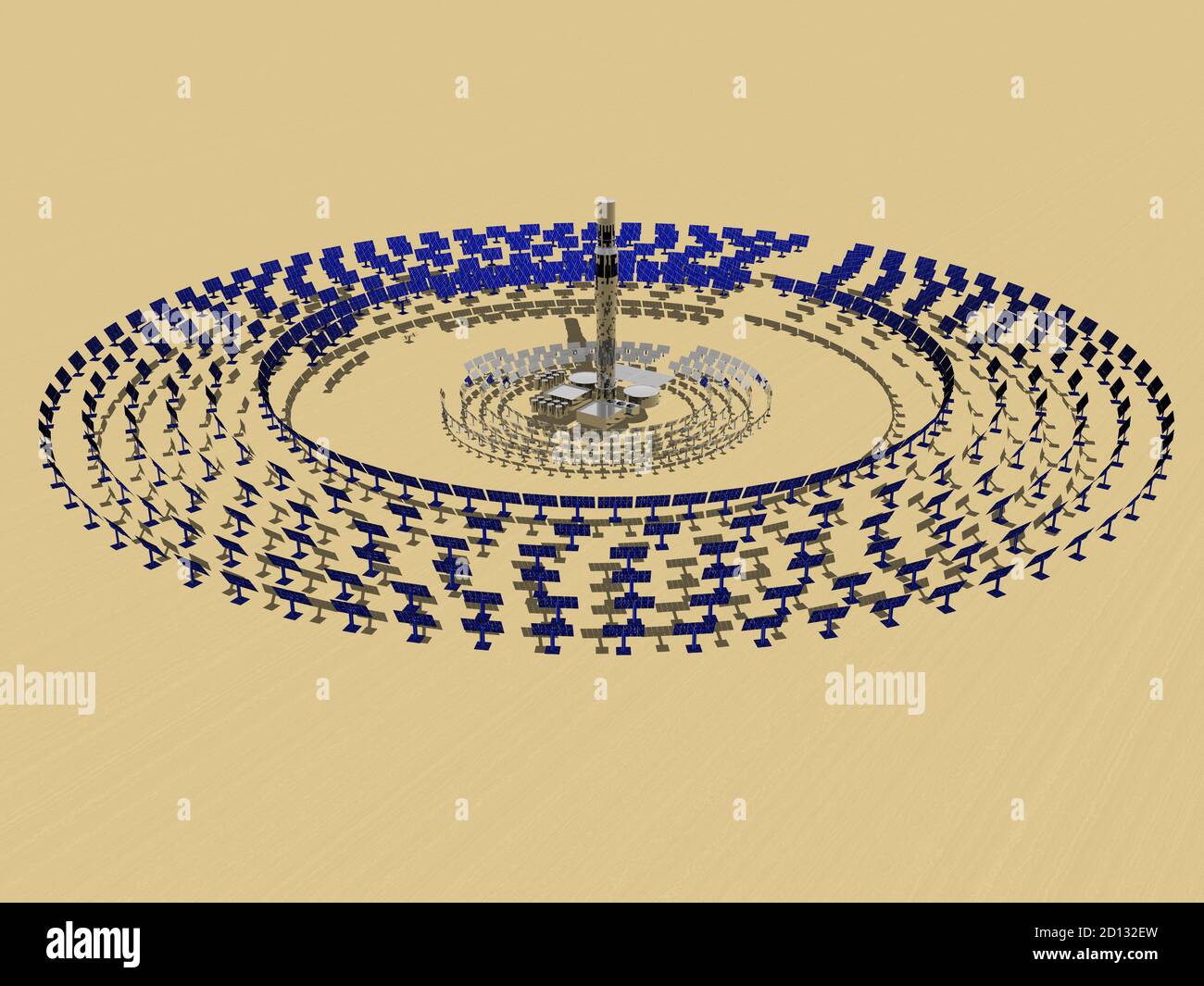 large round solar system in the desert Stock Photo - Alamy