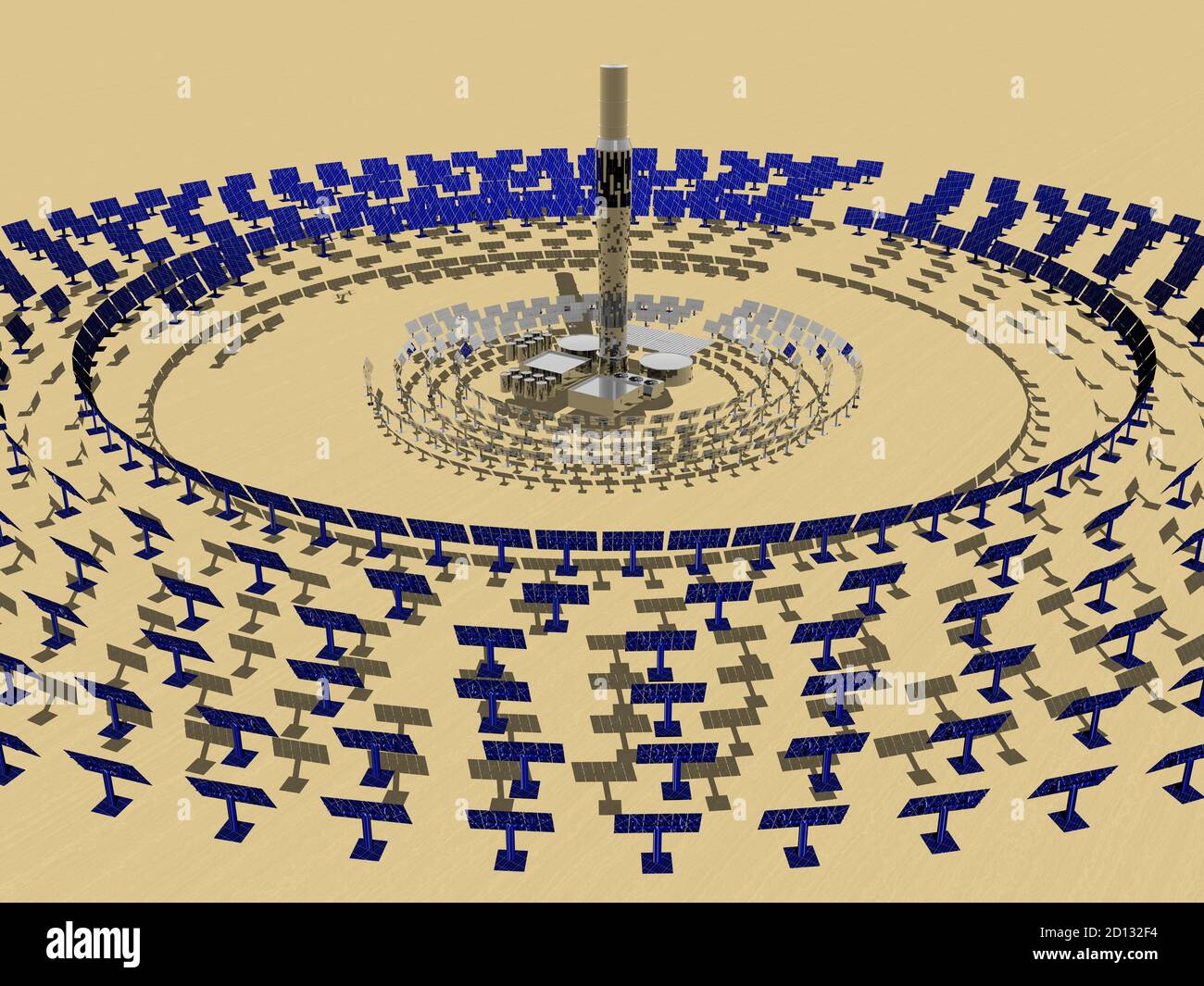 large round solar system in the desert Stock Photo - Alamy