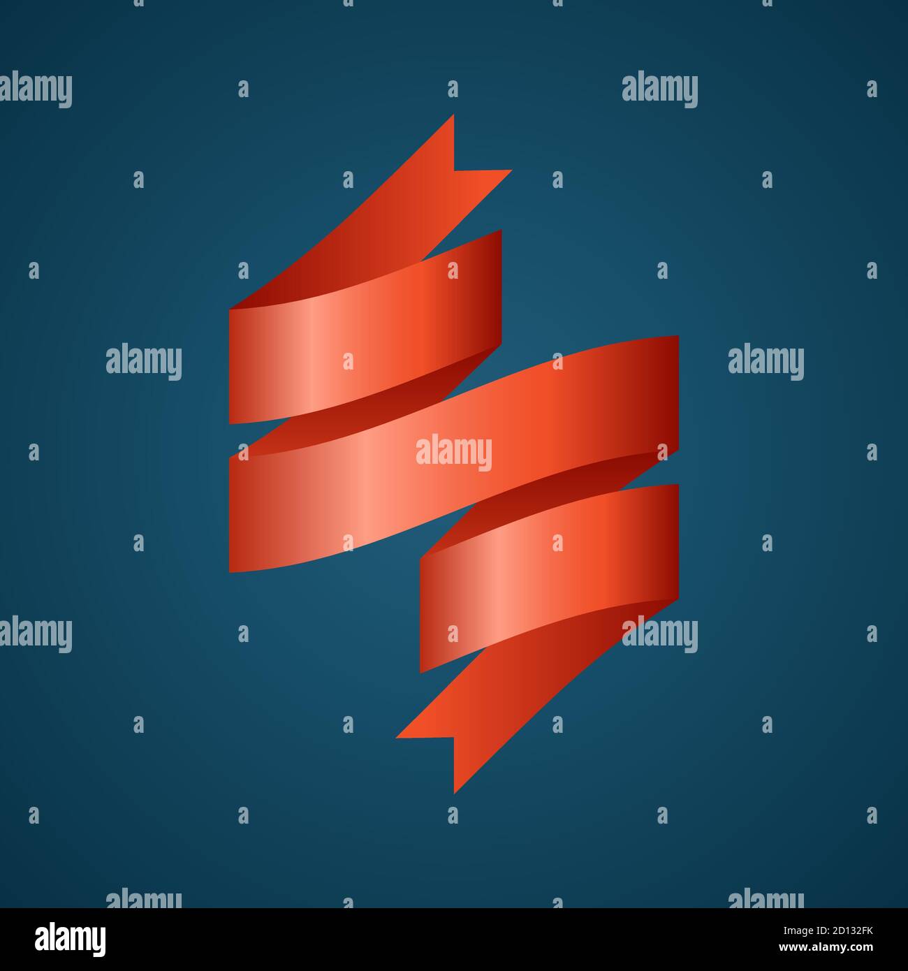 Colorful ribbon for title, design of promotional products, use to ...