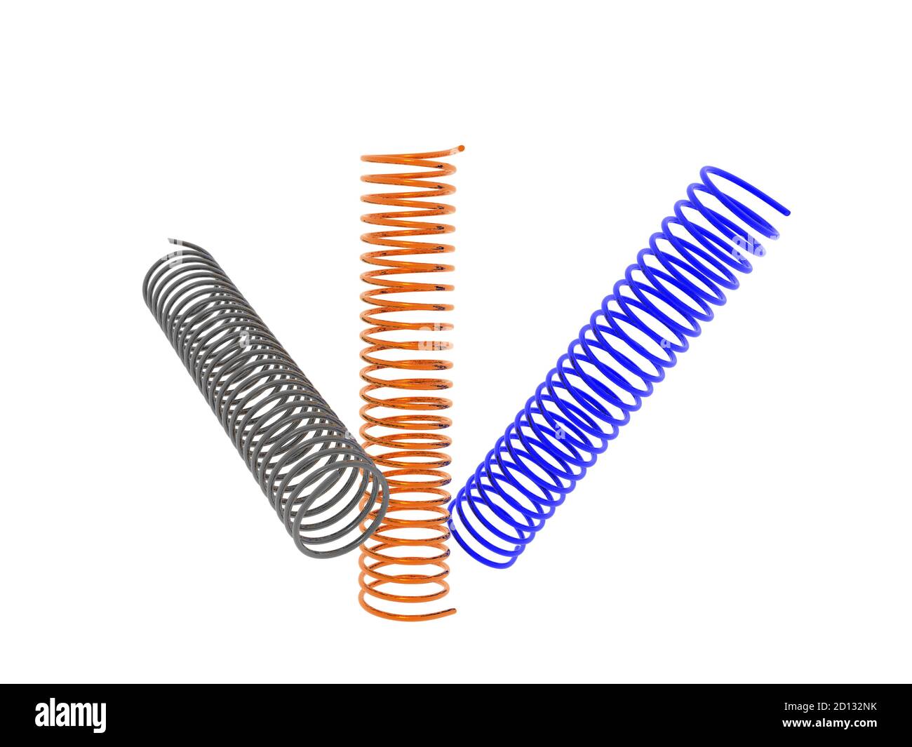 steel colored and elastic spring Stock Photo - Alamy