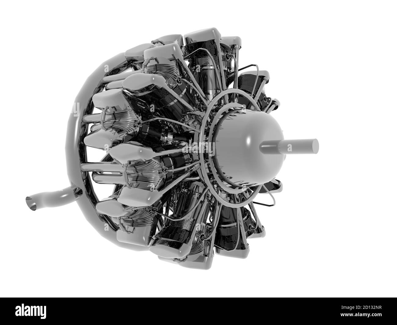 Aircraft radial engine Cut Out Stock Images & Pictures - Alamy