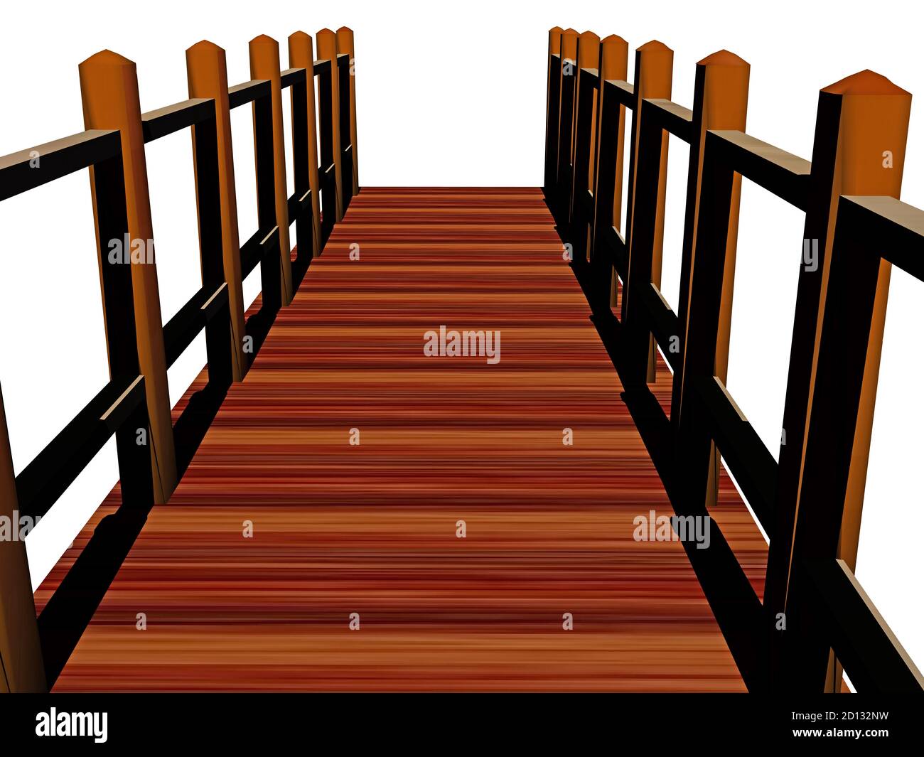 brown wooden bridge over a body of water Stock Photo - Alamy