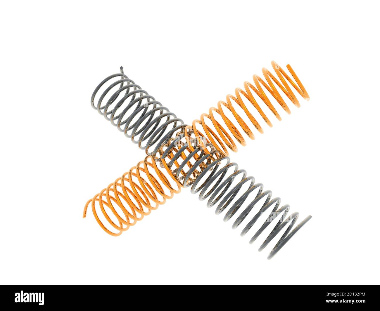 steel colored and elastic spring Stock Photo - Alamy
