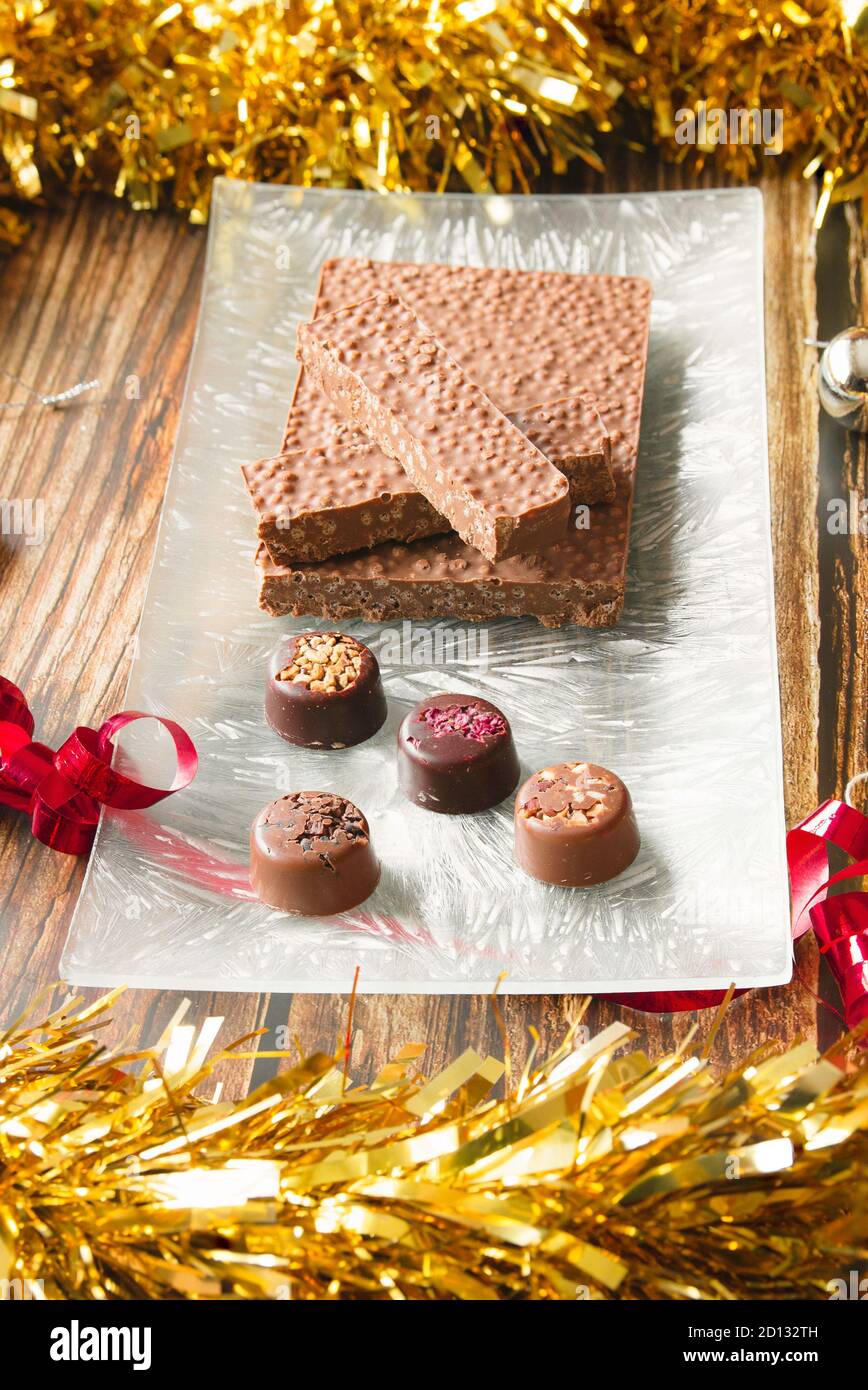 Turron is a typical Christmas food in Spain. This one is made with ...