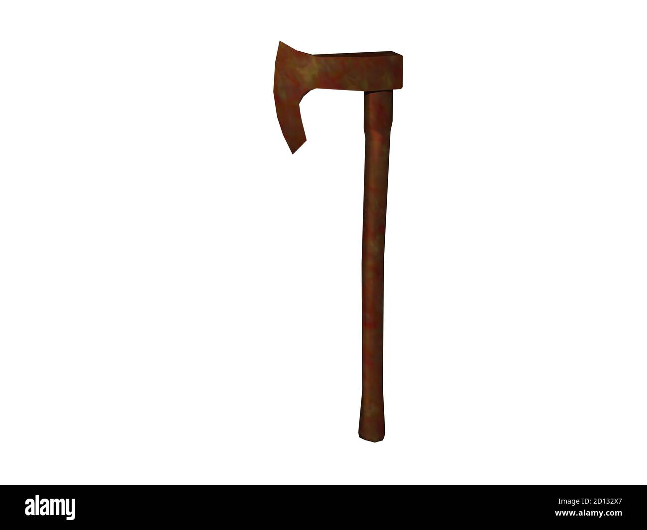 antique ax with long wooden handle as a weapon Stock Photo - Alamy