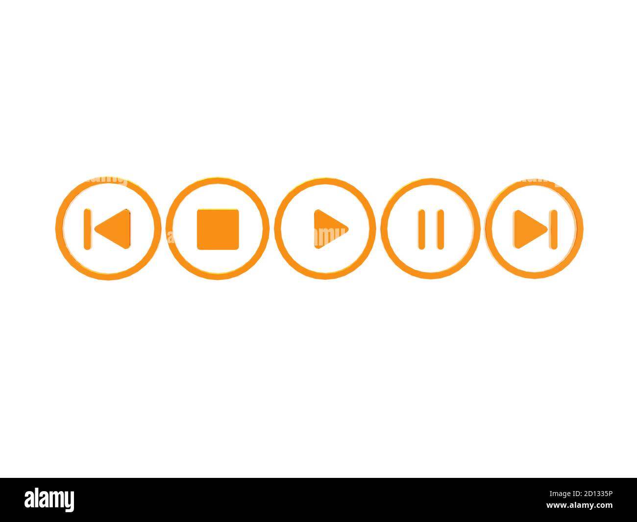 Round symbols for start stop on consumer electronics devices Stock ...