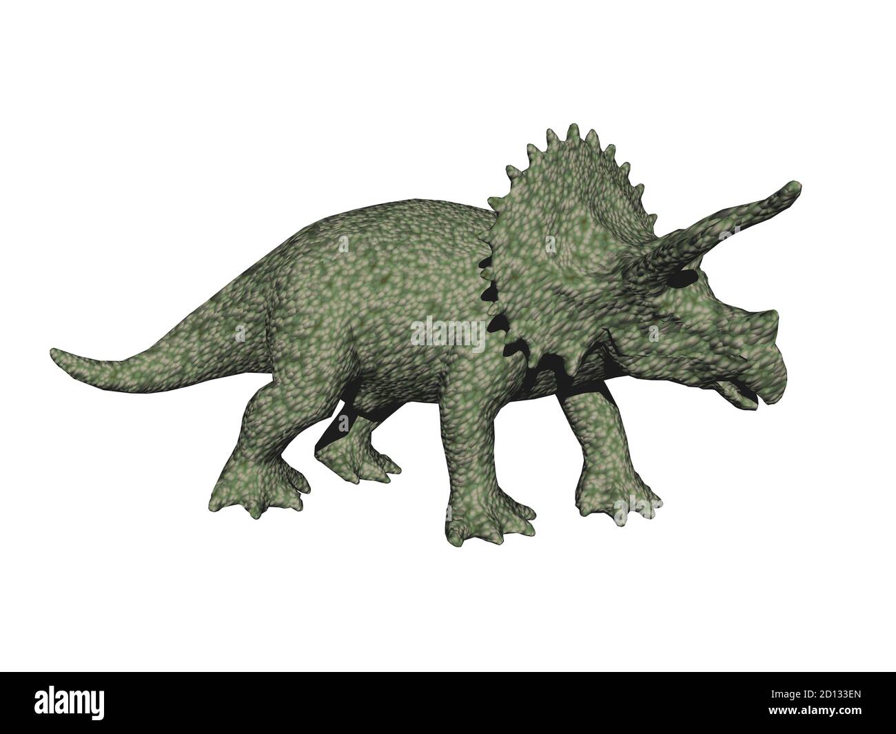 heavy herbivorous dinosaur with three horns Stock Photo - Alamy