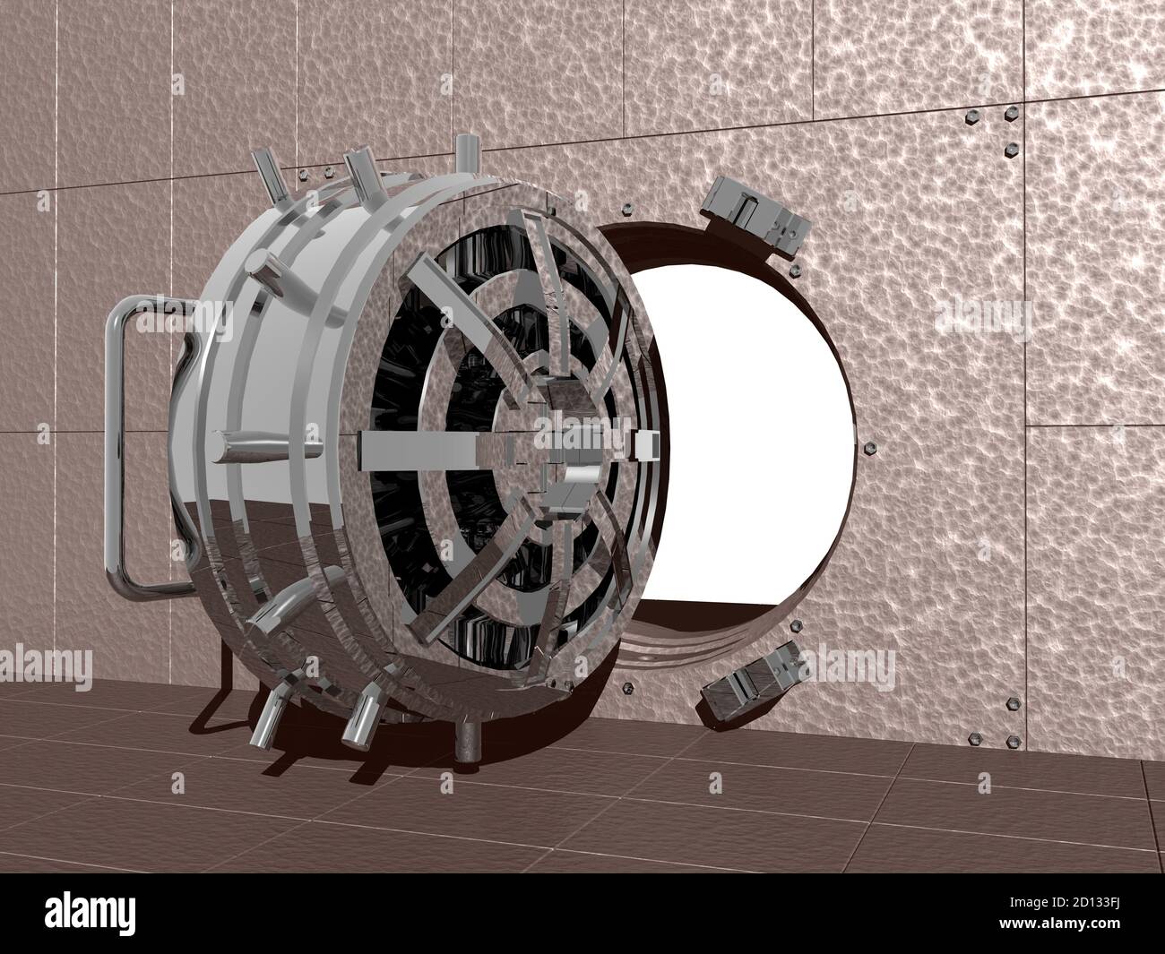 heavy steel vault door in a bank Stock Photo - Alamy