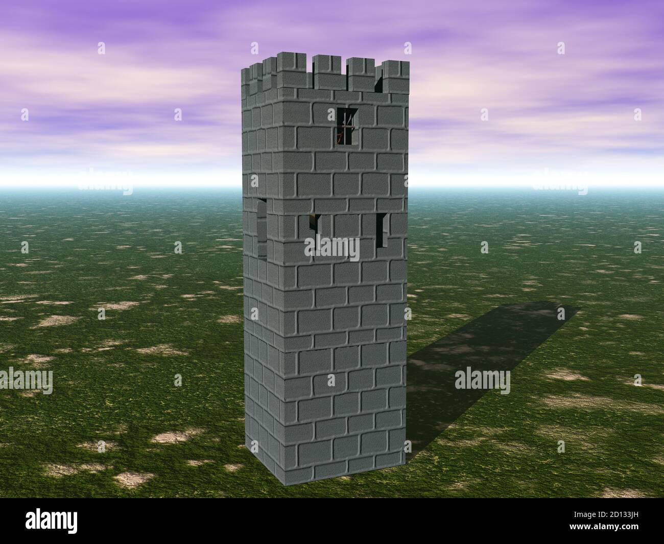 old brick fortress with tower Stock Photo - Alamy