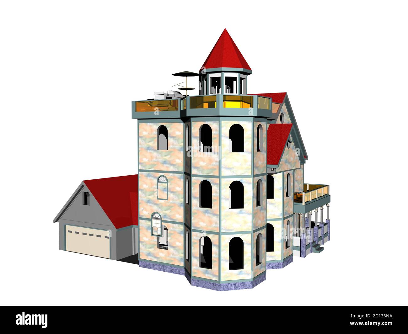 Facade high storey residential Cut Out Stock Images & Pictures - Alamy