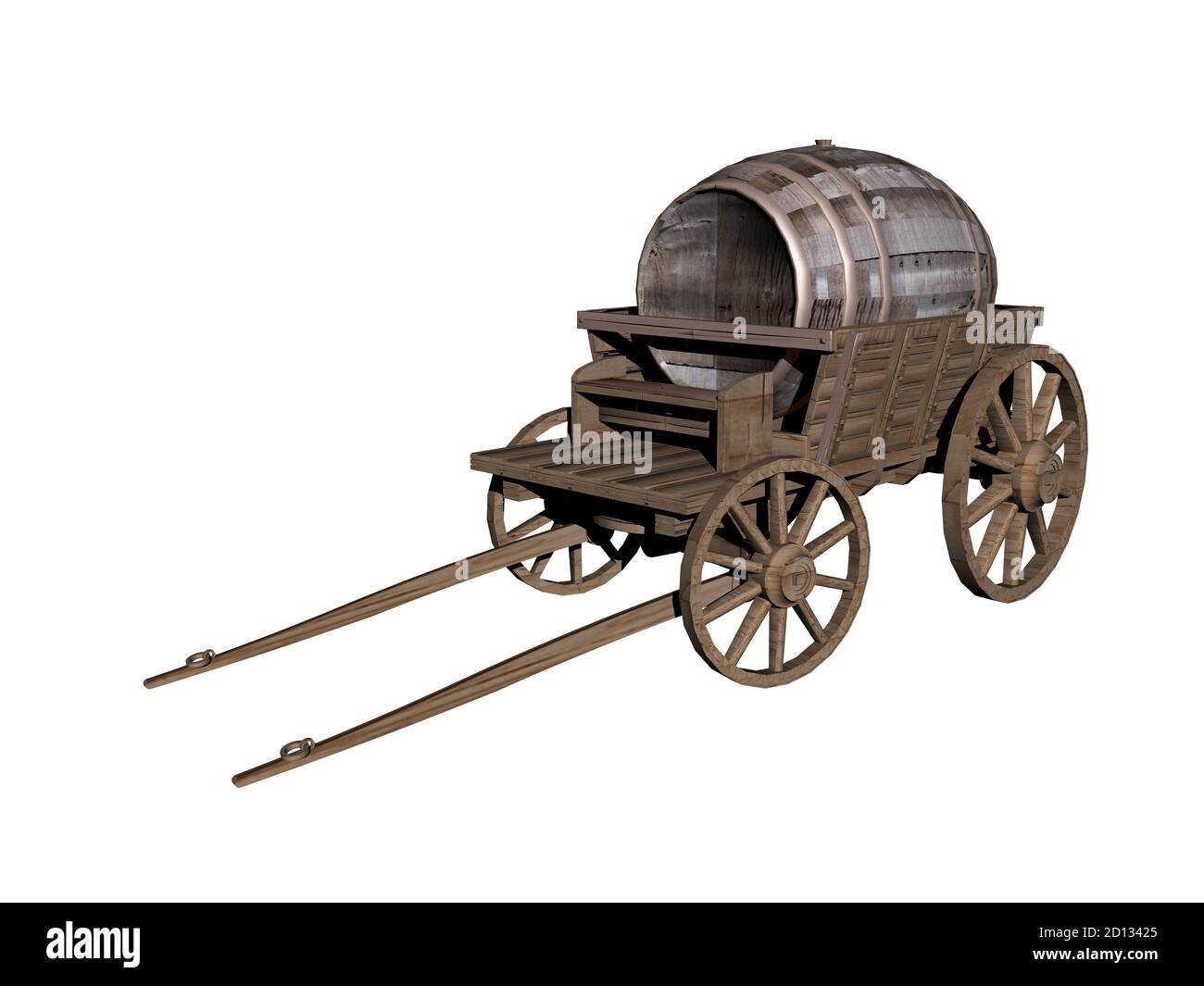 Large Wheeled Cart Barrel