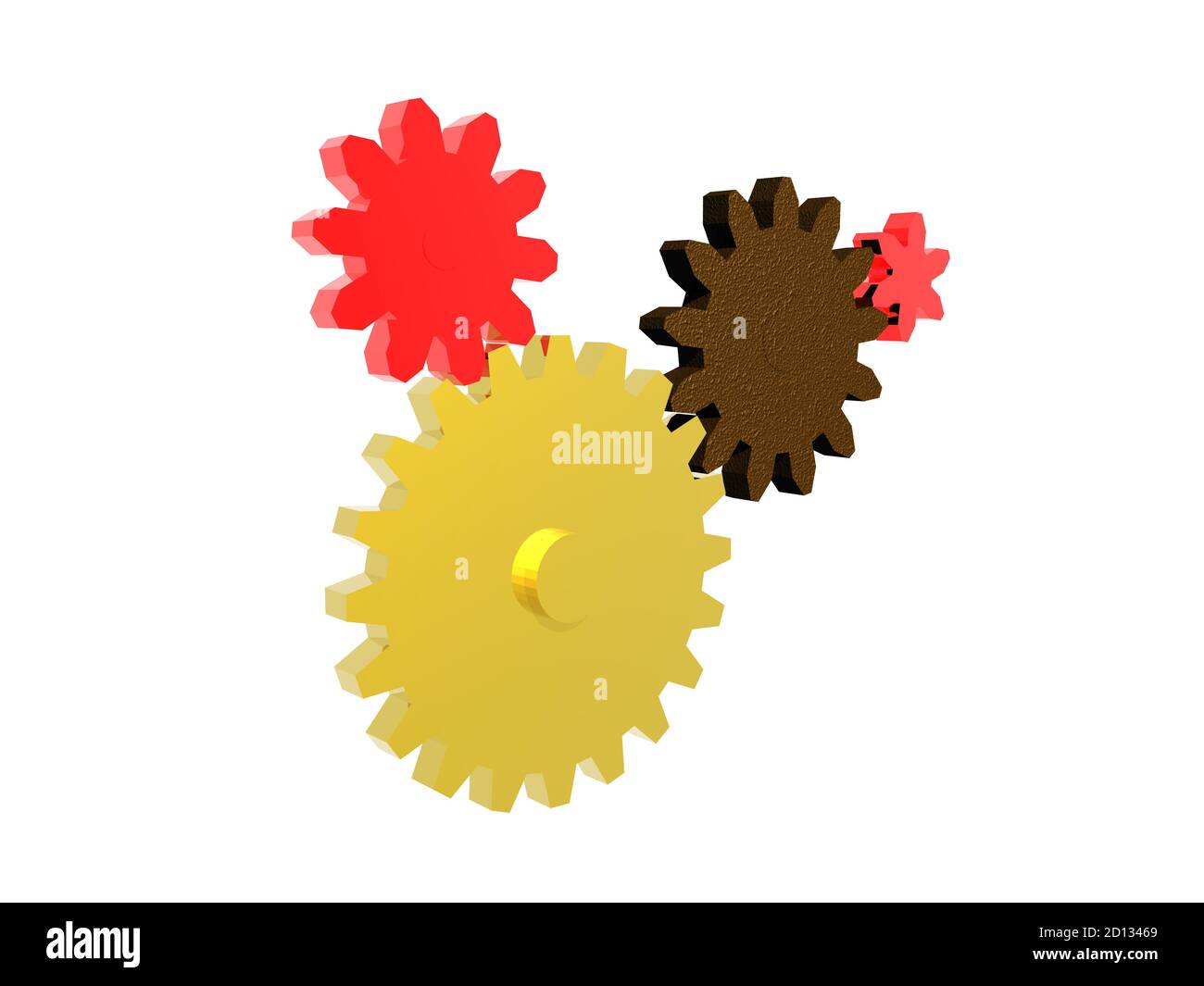 colorful gears in a gear mesh Stock Photo - Alamy