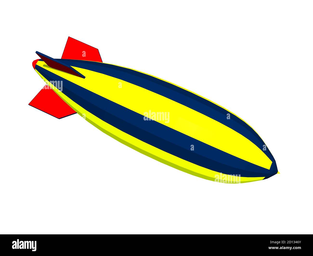 Blue airship in the sky Cut Out Stock Images & Pictures - Alamy