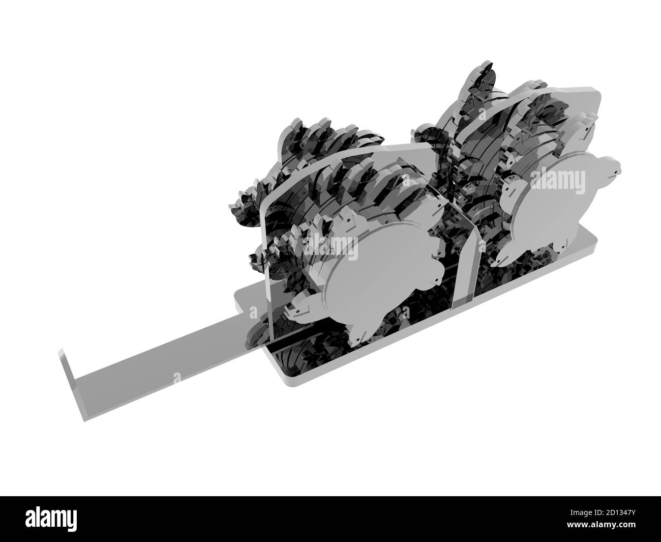 shiny silver metallic gears in the gearbox Stock Photo - Alamy