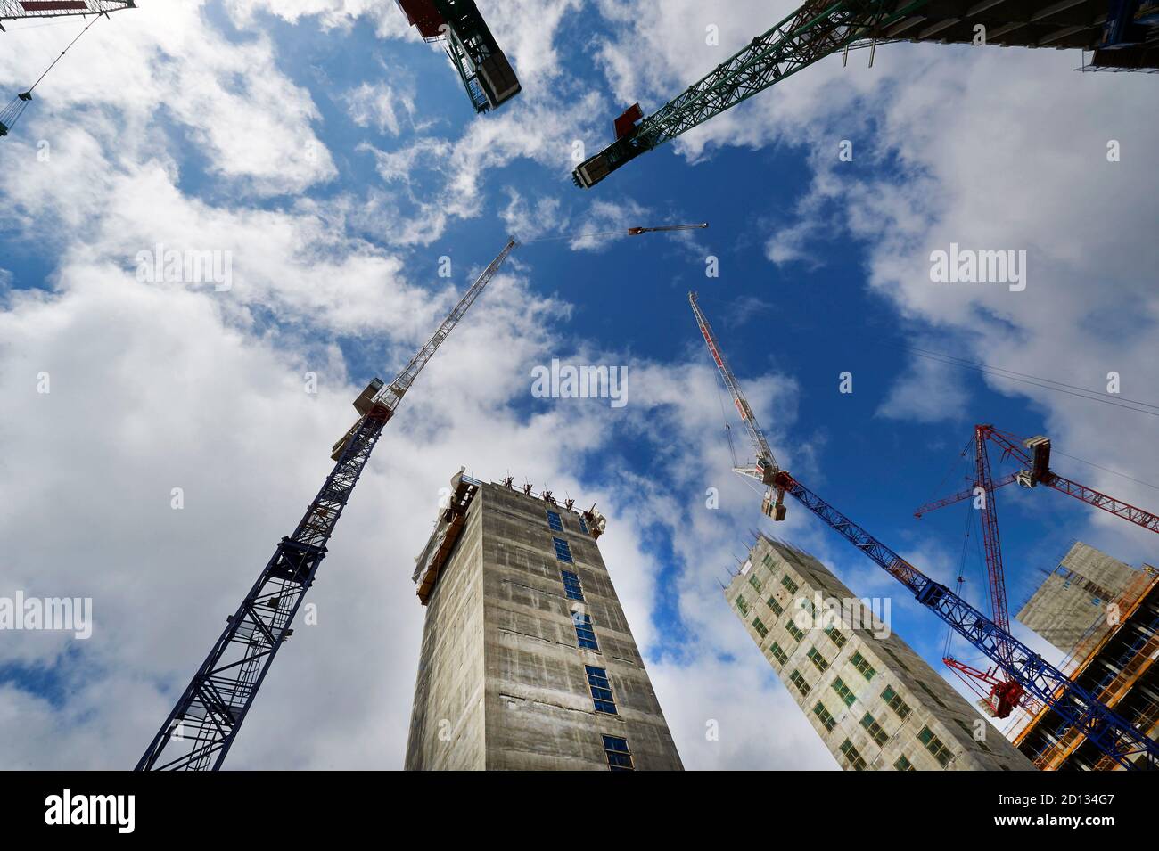 Uk construction industry at work - Kings cross London UK Stock Photo ...
