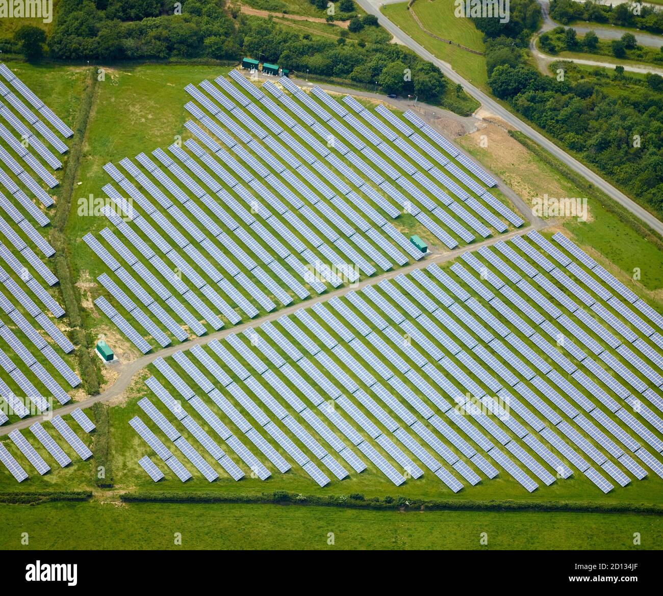 Solar Farm, south West England, Uk, shot from the air Stock Photo - Alamy