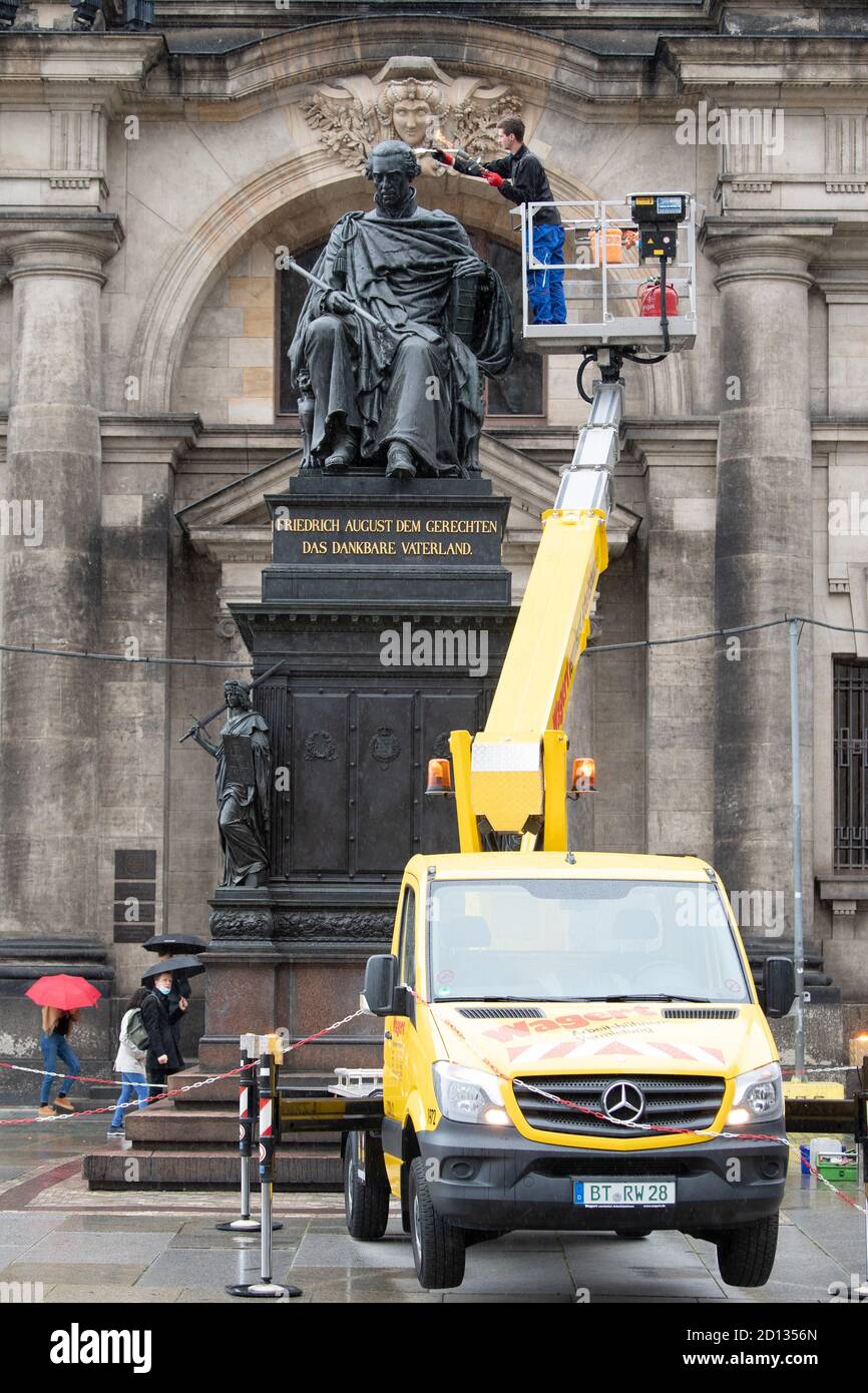 Dresden, Germany. 05th Oct, 2020. Christopher Rath, metal worker at ...