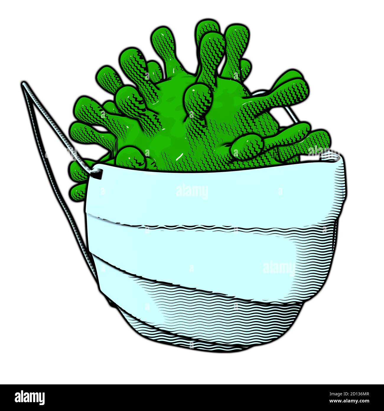 illustration showing the concept of protecting against viruses and ...