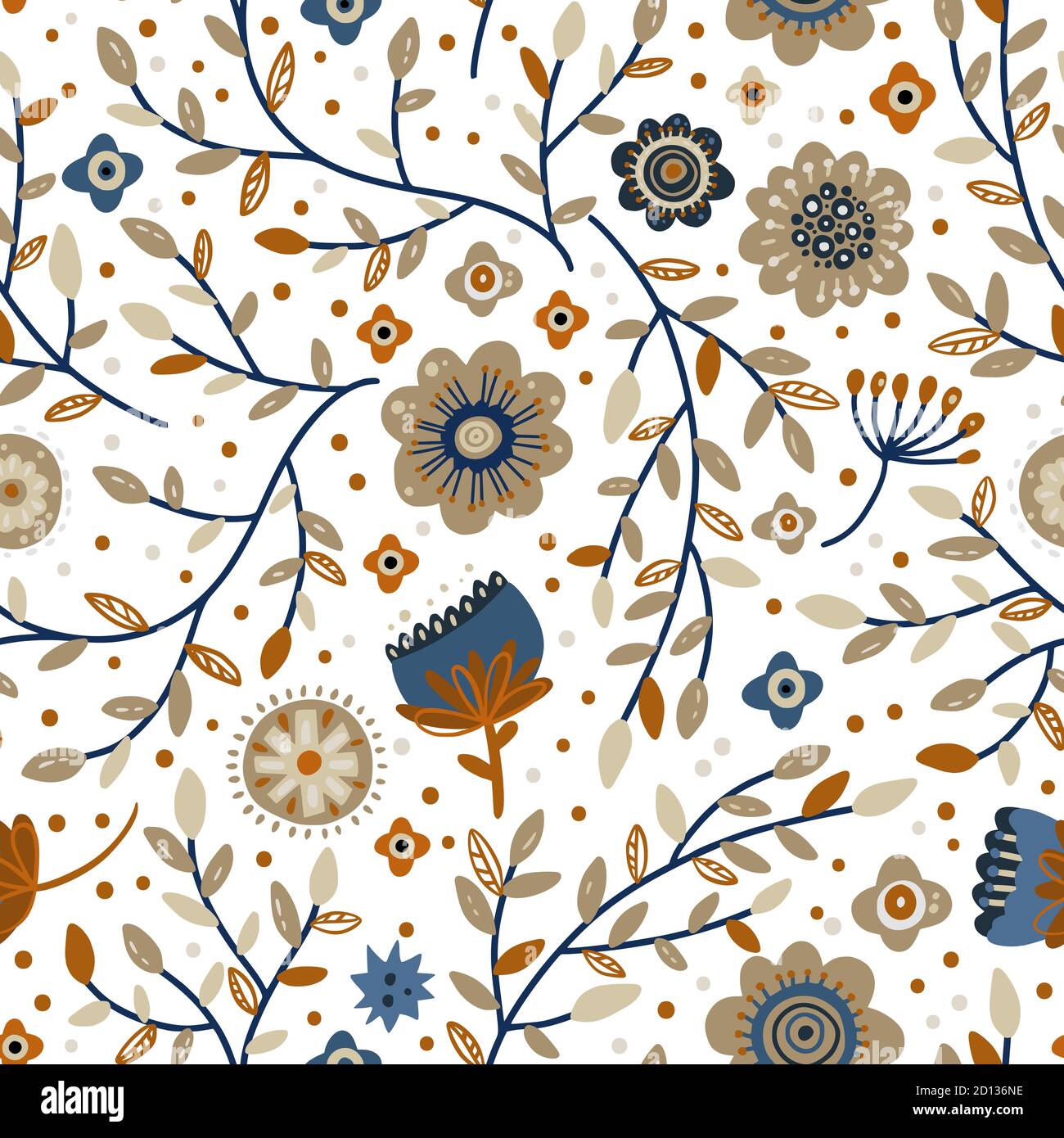 Nordic scandinavian seamless vector detailed pattern. Ornate ...