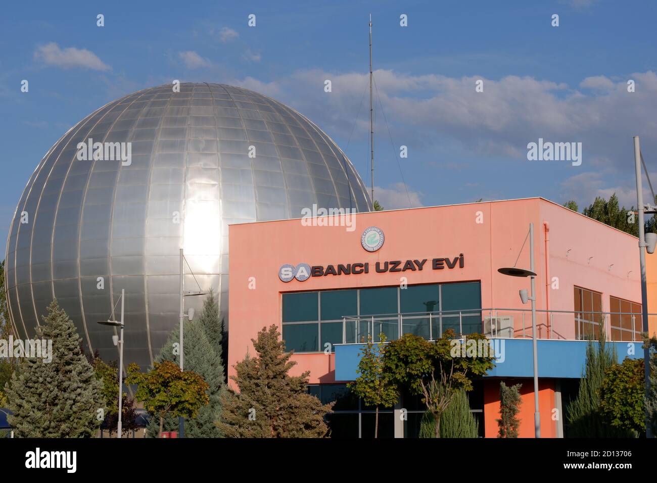 Sabanci Space experimental house and big sphere in park Stock Photo - Alamy