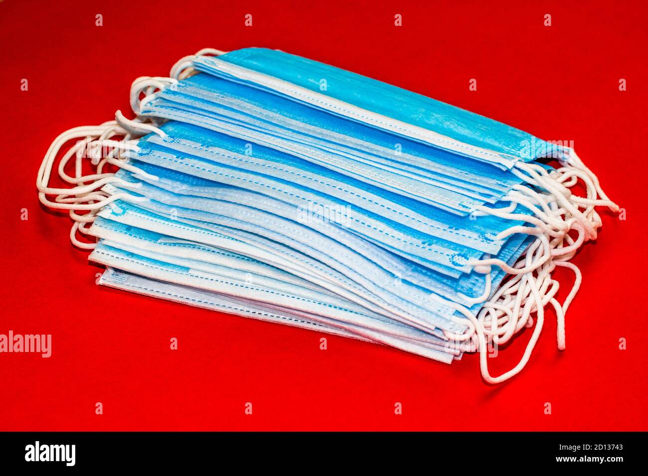 Close up and detail of medical hygienic mask, face protective surgical ...