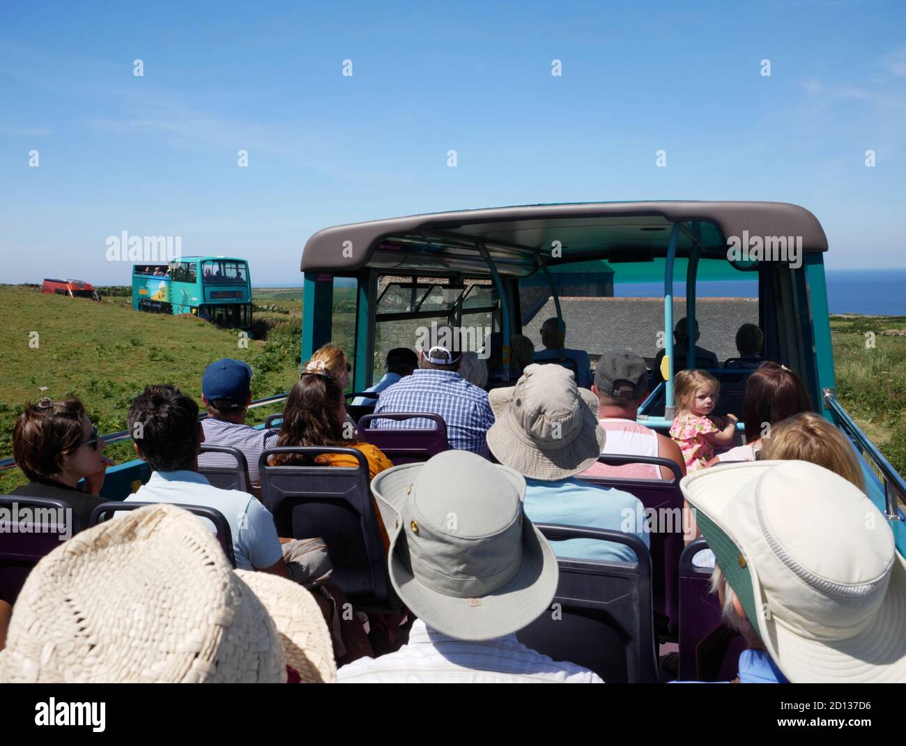First Kernow Atlantic Coaster open top bus between Land's End and St ...