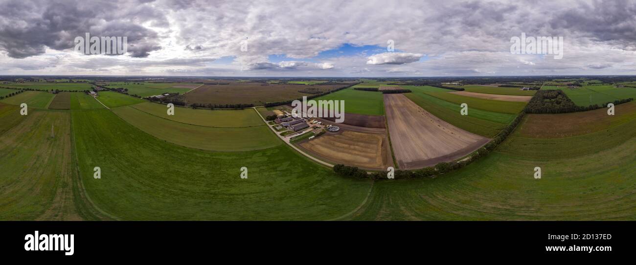 Dutch farmland panorama Stock Photo - Alamy