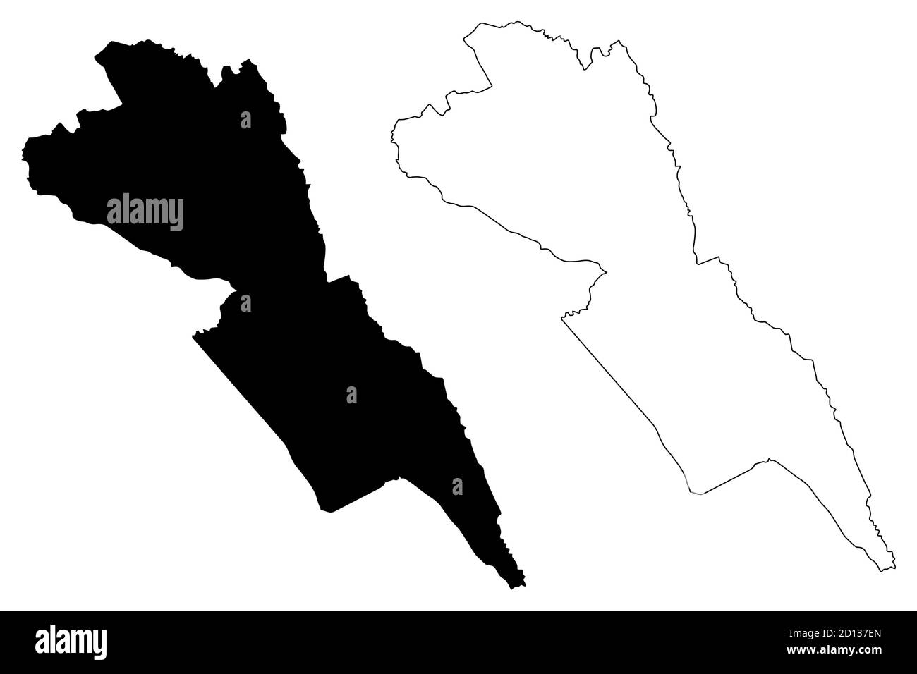 Makueni County (Republic of Kenya, Eastern Province) map vector ...